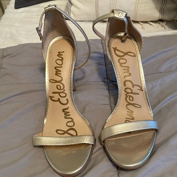 Sam Edelman | Shoes | Sam Edelman Gold Pumps | Poshmark